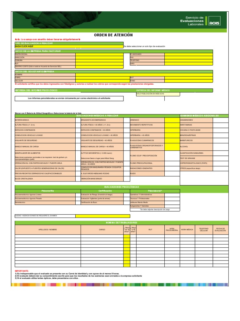Orden de Atención SEL | PDF | Industrias de servicio