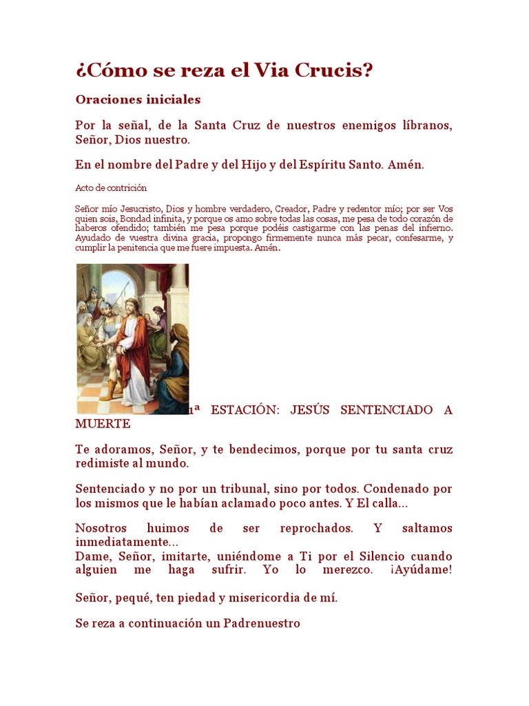 Cómo Se Reza El Via Crucis | PDF