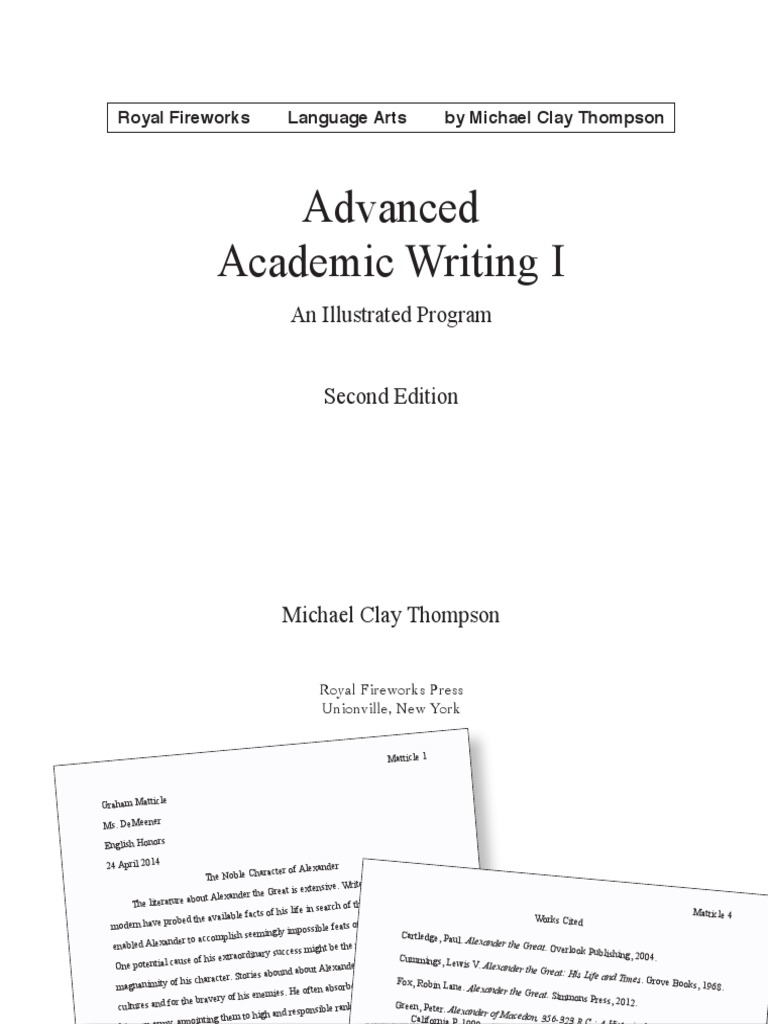 Advanced Academic Writing I Student Sample Pages | PDF