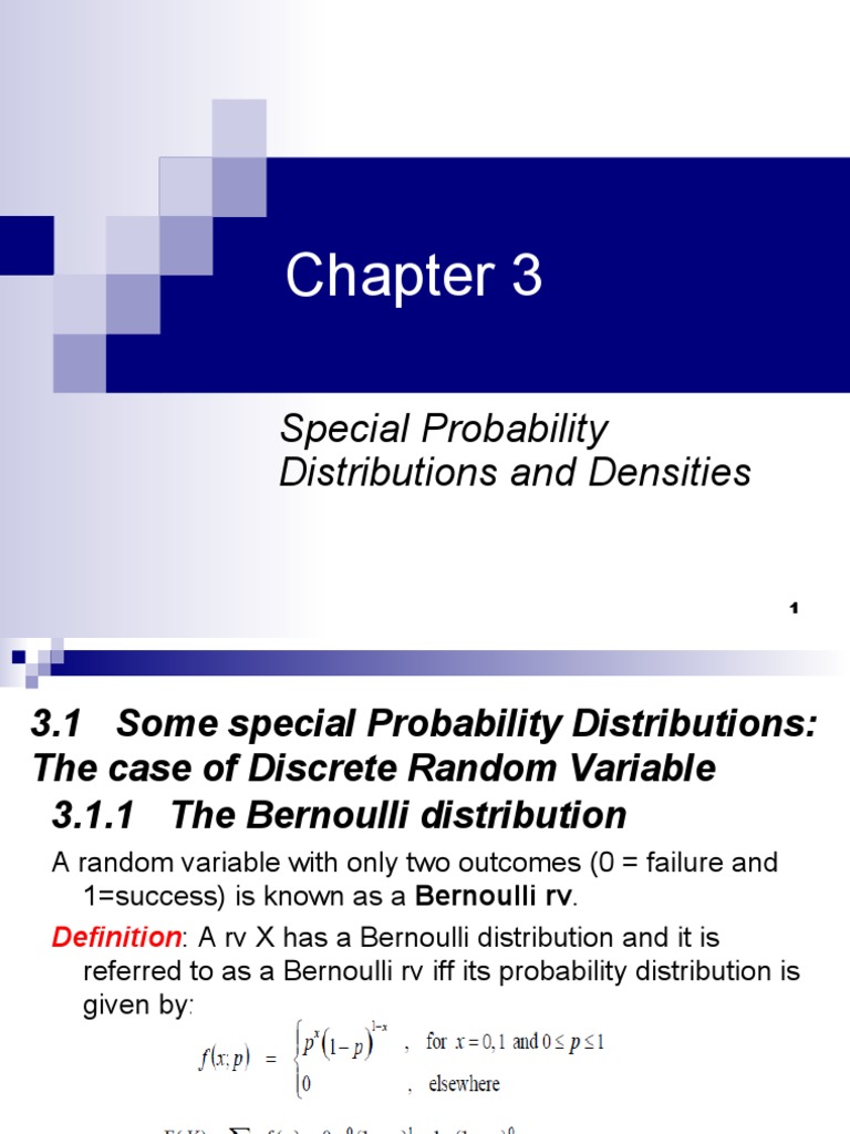 Special Probability Distributions and Densities | PDF