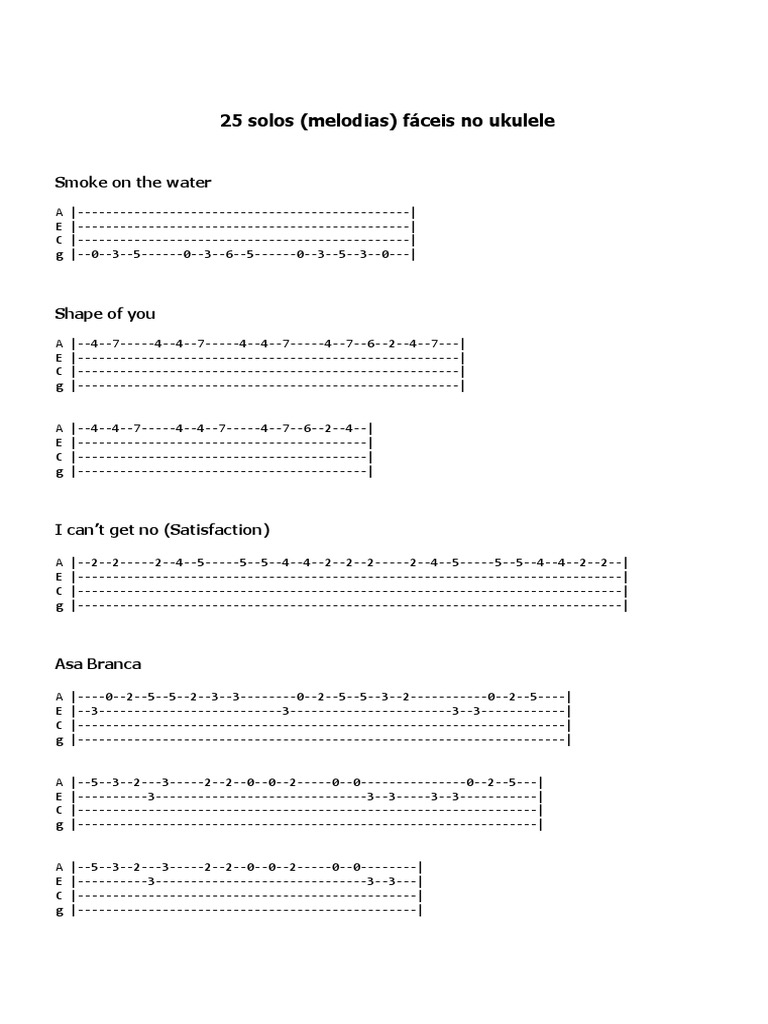 25 Solos de Ukulele | PDF