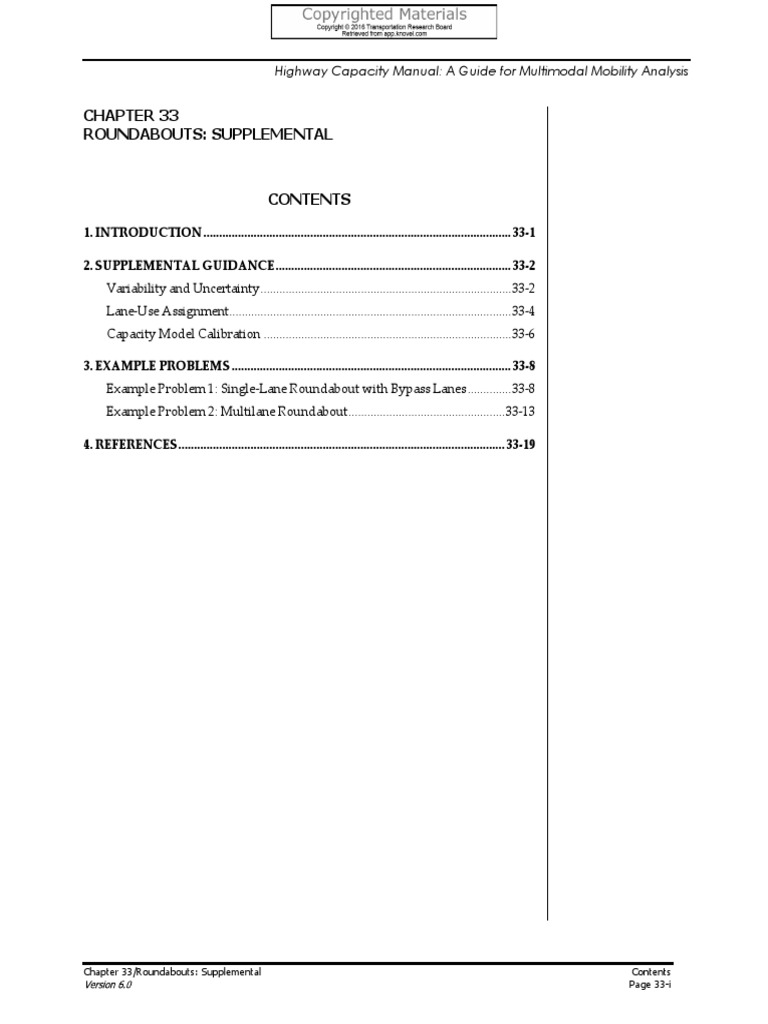 Chapter 33 - Roundabouts Supplemental | PDF