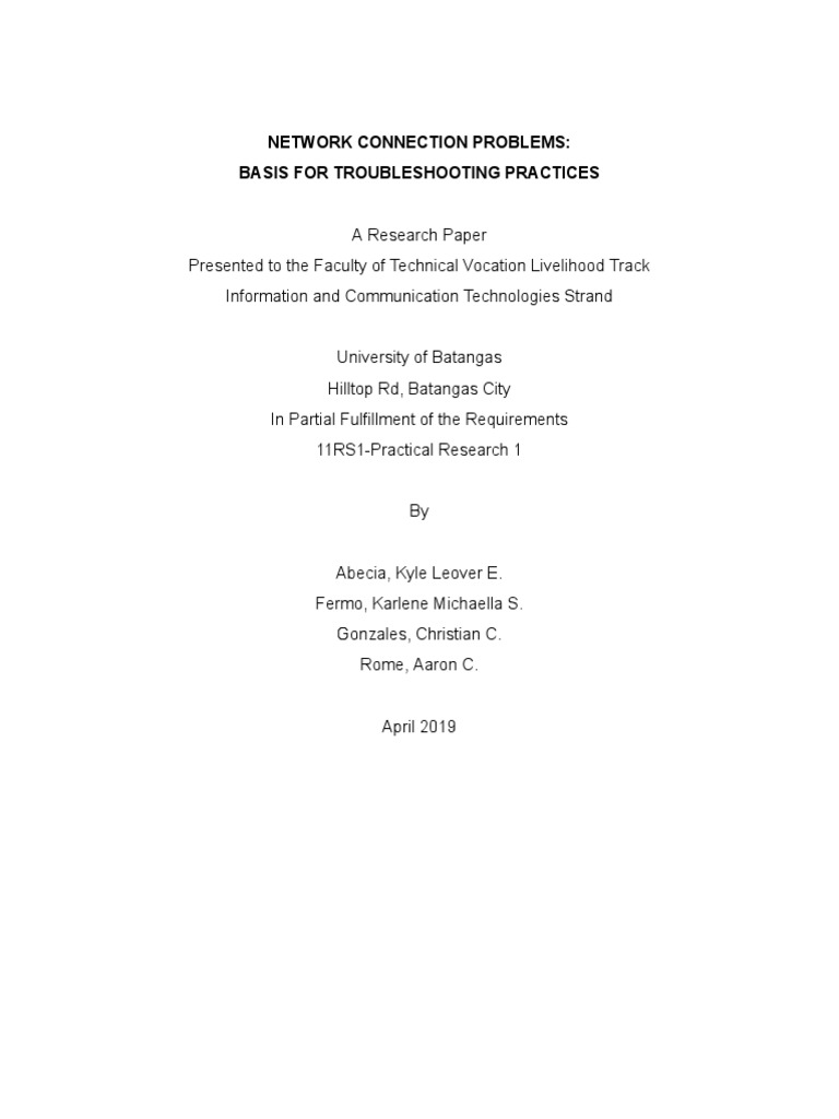 Network Connection Problems | PDF