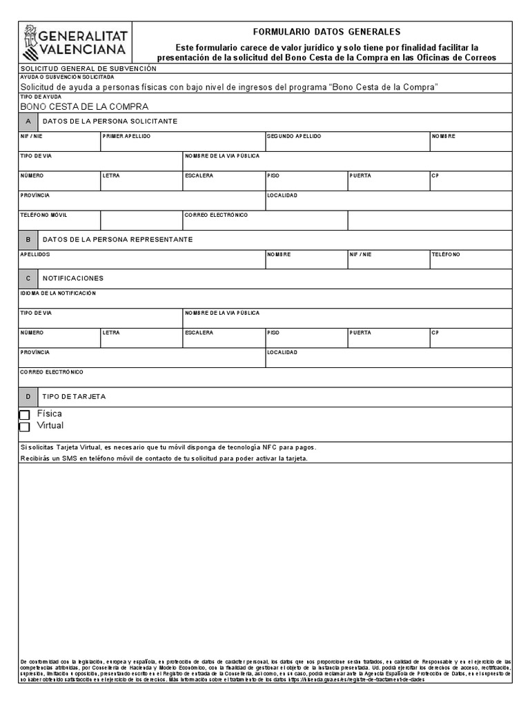 Formulario Datos Generales Correos | PDF | Privacidad de la información | Informática