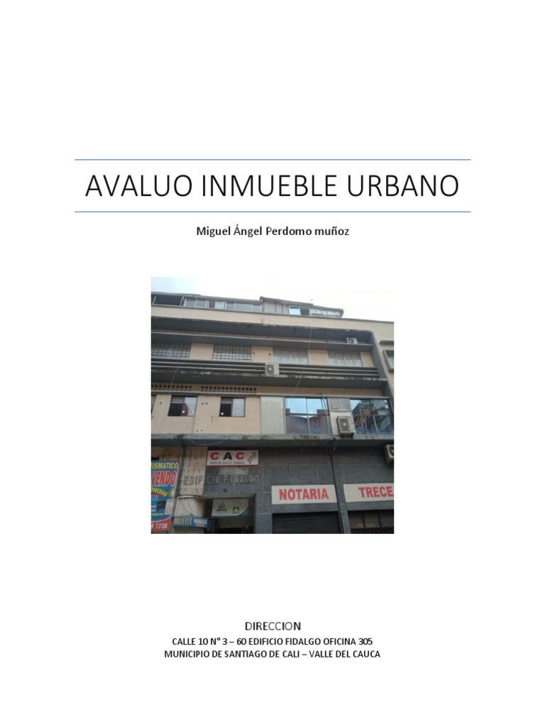 Avaluo Edificio Fidalgo 3 | PDF