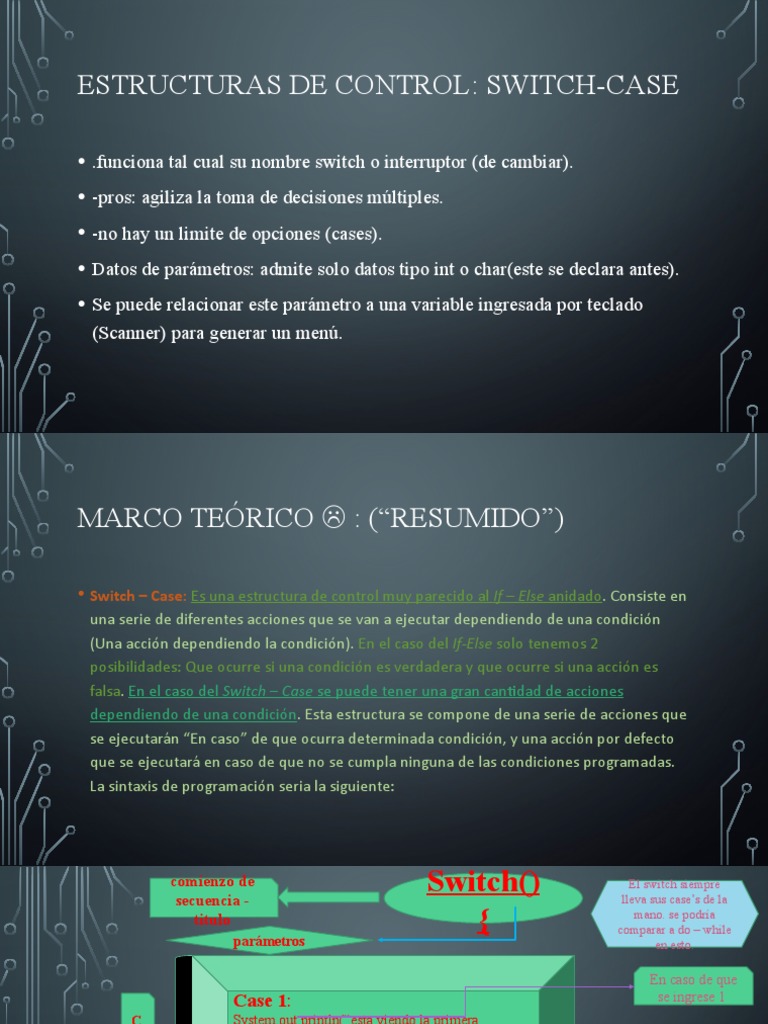 Presentacion de Switch-Case Programacion 1 | PDF | Lenguaje de ...