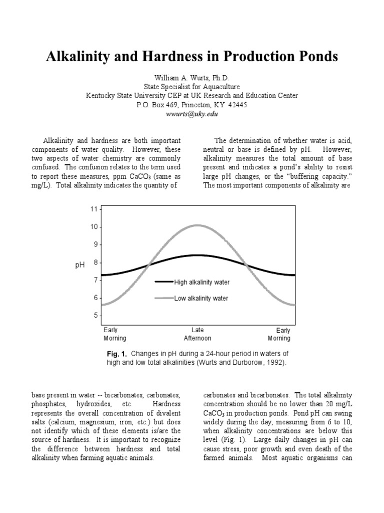 Alkalinity and Hardness in Aquaculture | PDF