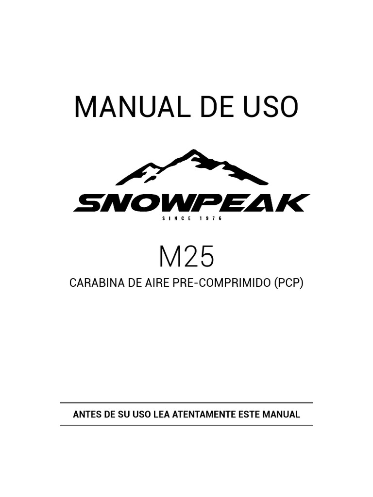Manual Snowpeak m25 | PDF