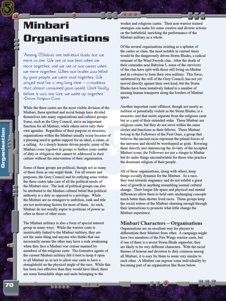 Minbari Preview | PDF | Race (Human Categorization) | Translations