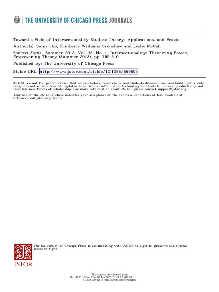 Sumi Cho, Kimberlé Williams Crenshaw and Leslie McCall | PDF