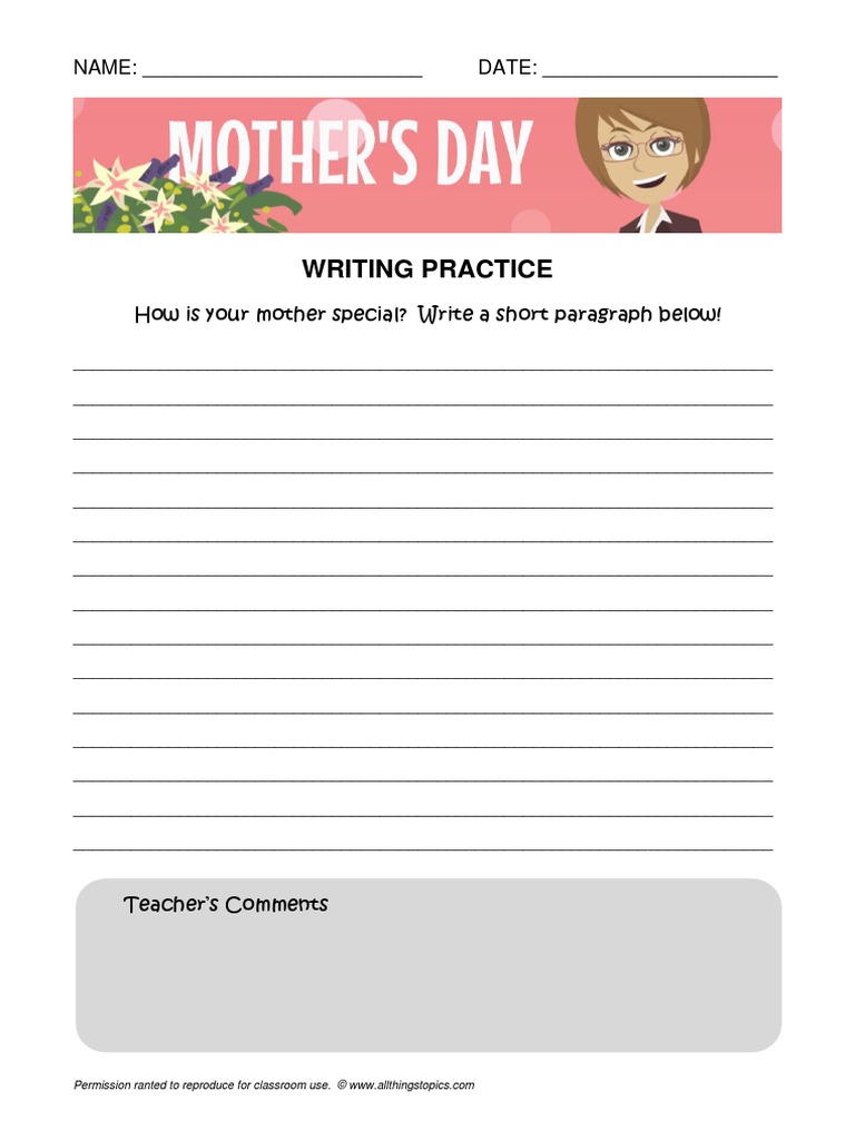 Writing Practice: Describe Your Mother | PDF