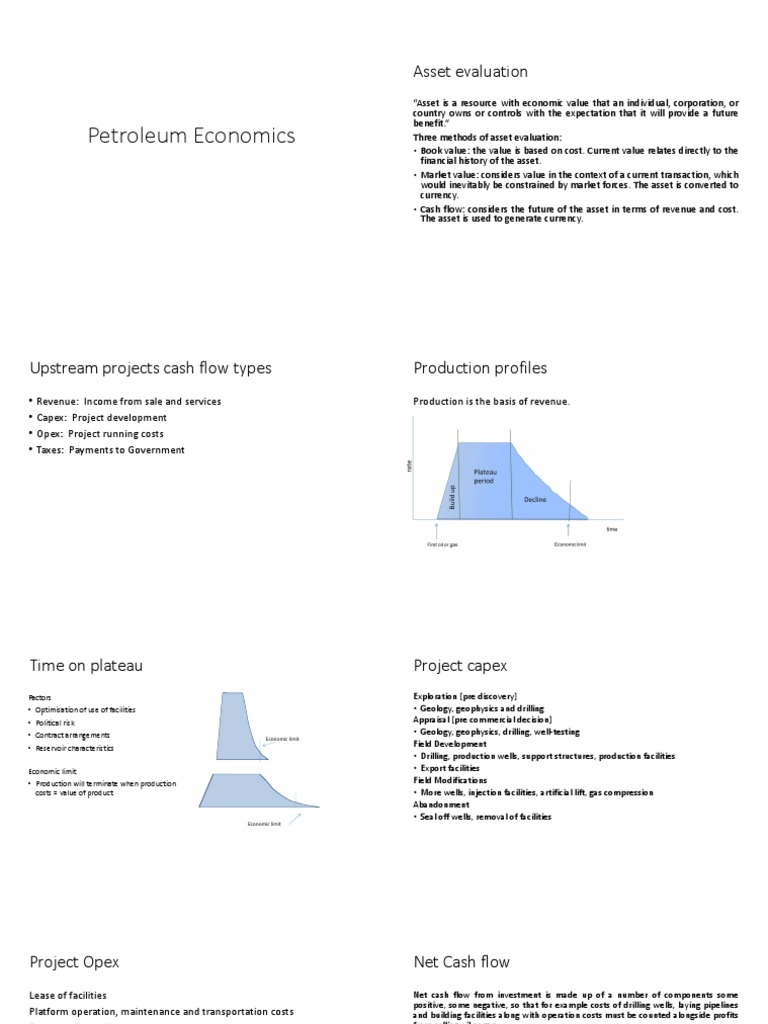 Petroleum Economics | PDF | Net Present Value | Discounted Cash Flow