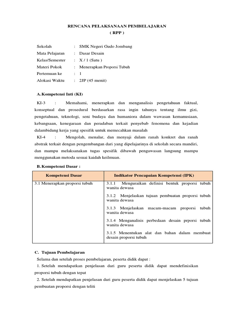 Desain Proporsi Tubuh Wanita Dewasa | PDF