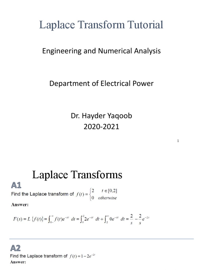 Laplace Tutorial | PDF