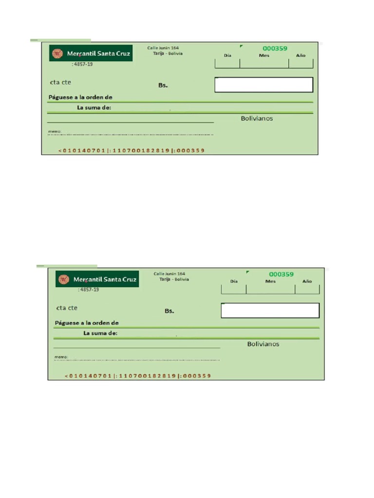 Cheque Mercantil | PDF