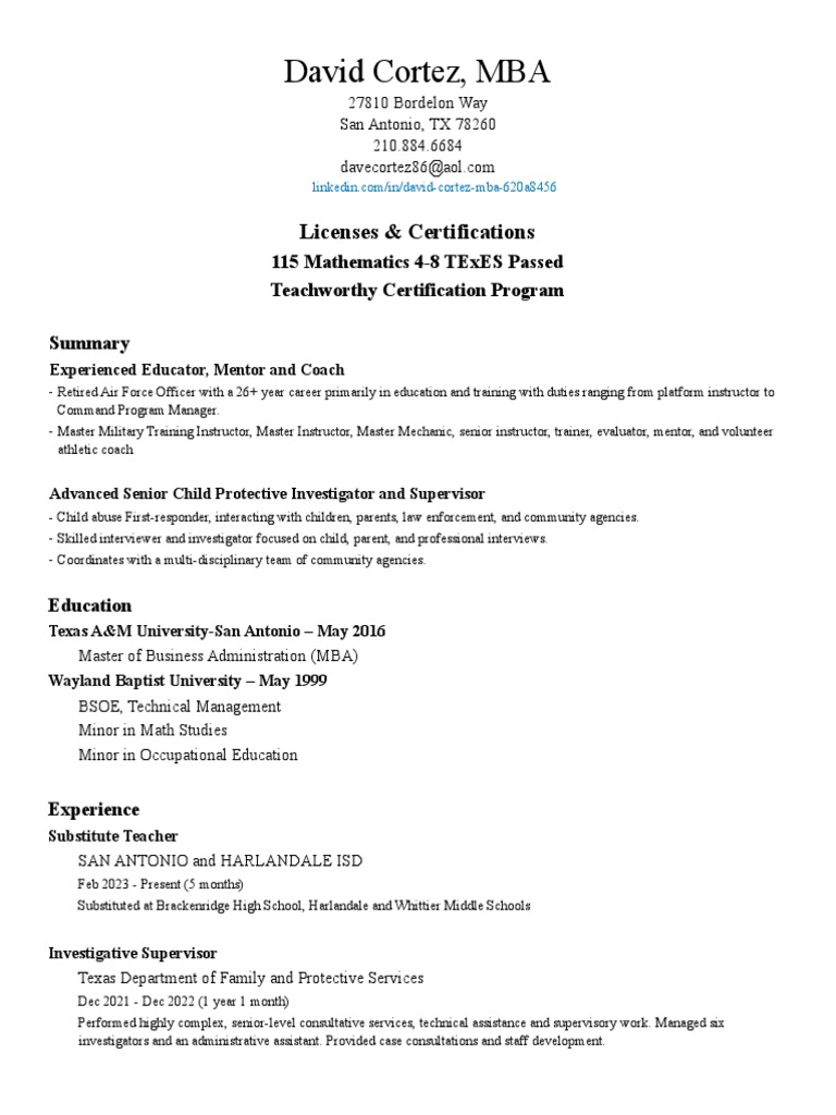 Resume David | PDF