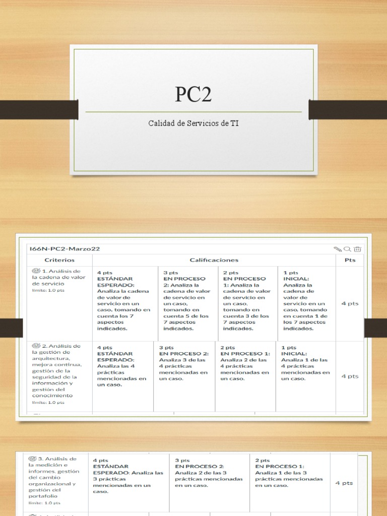 Lineamientos y Rubrica PC2 | PDF