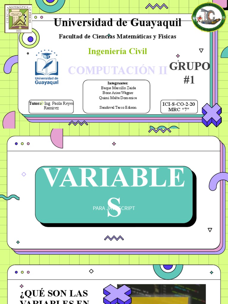 Variables De Javascript Pdf Script Java Variable Informática