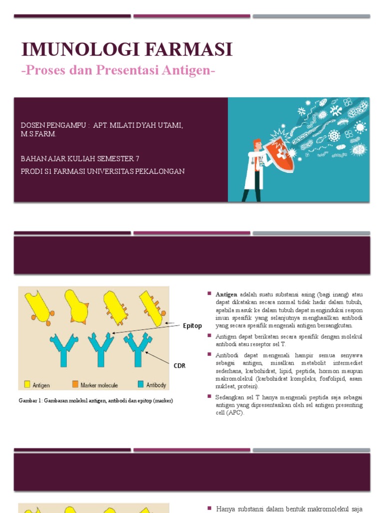 Immunologi Farmasi - Proses Dan Presentasi Antigen | PDF