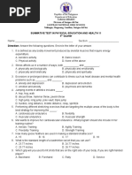 Grade 11 PE & Health 1st Quarter Exam | PDF | Physical Fitness | Pulse
