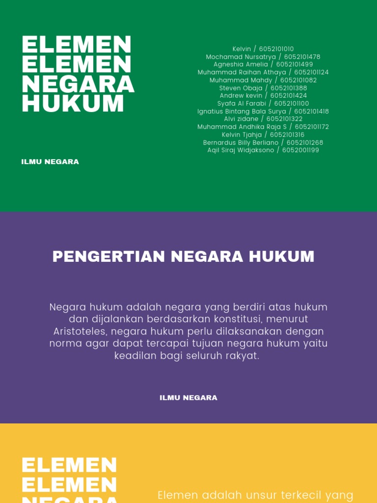Elemen Elemen Negara Hukum | PDF | Ilmu Sosial