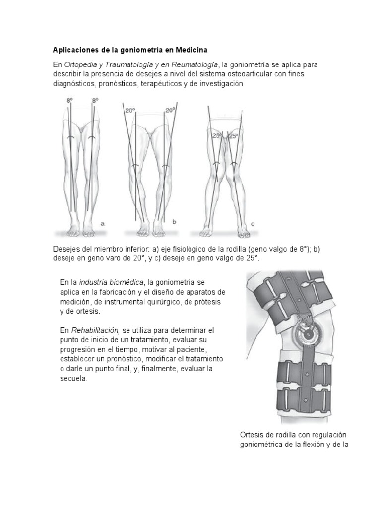 Aplicaciones de Goniometría en Medicina | PDF | Medicina | Rodilla
