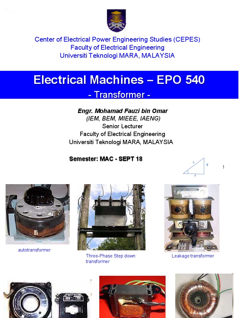 Epo540 Transformer | PDF | Transformer | Physical Sciences