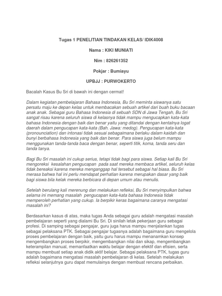 Jawaban TUGAS 1 PTK | PDF