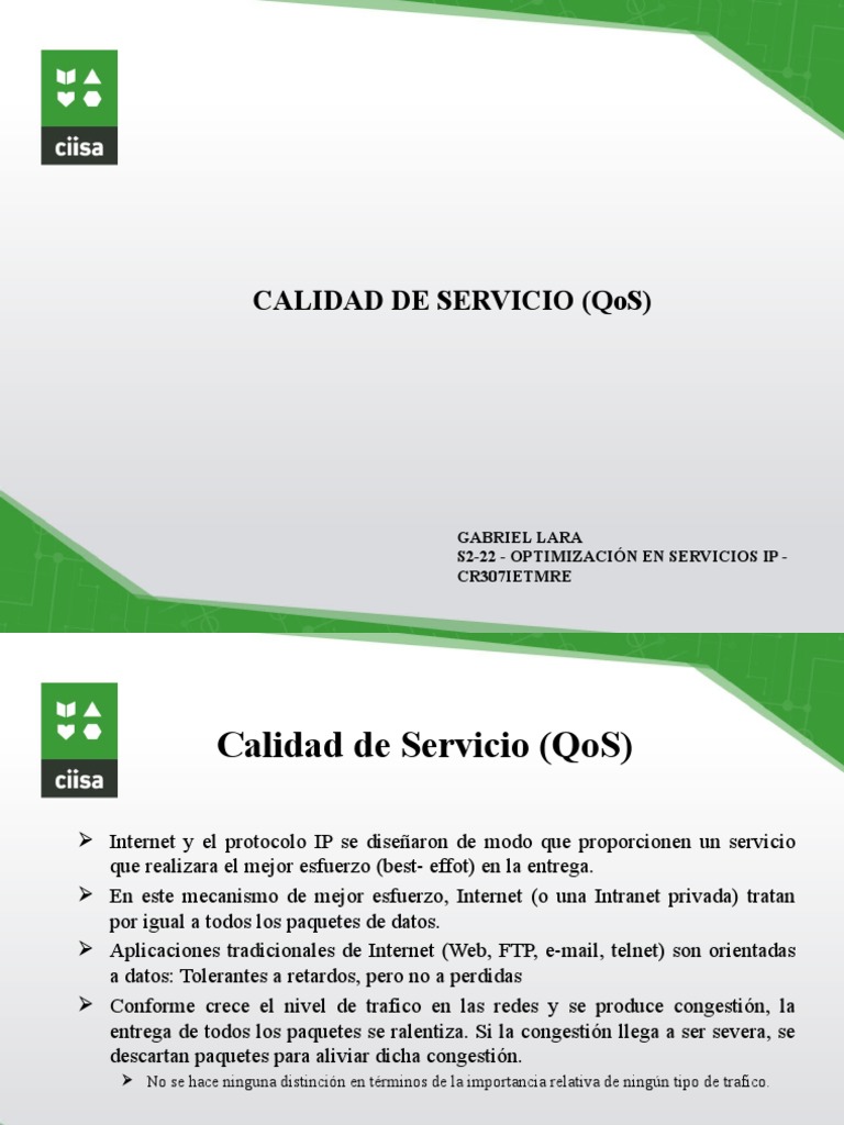 Calidad de Servicio | PDF | Calidad de servicio | Protocolos de internet