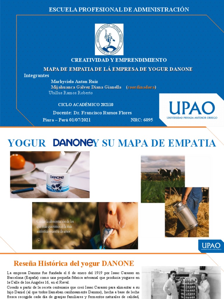 Mapa de Empatia de DANONE | PDF