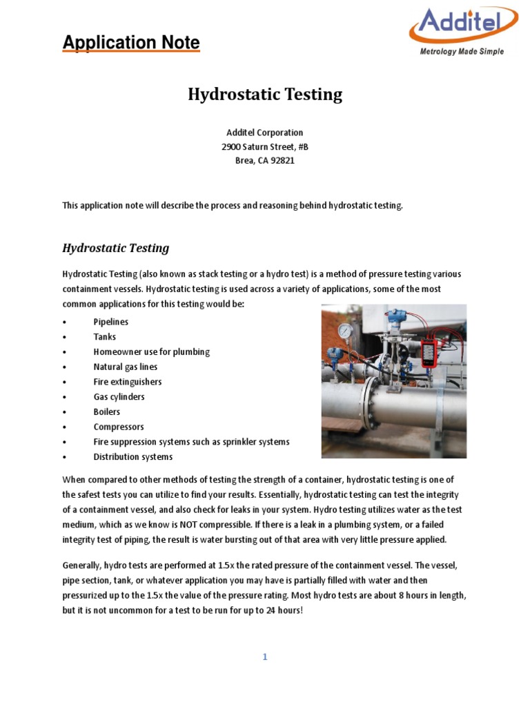 Hydrostatic-Testing | PDF