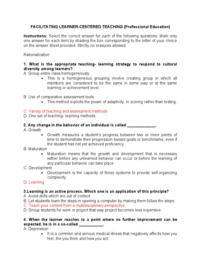 Rationalization Parc Facilitating Prof Ed | PDF | Learning | Classical Conditioning
