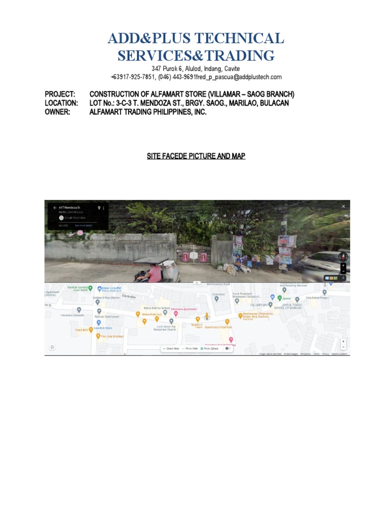 Site Facade Picture and Map - Villamar-Saog Branch | PDF