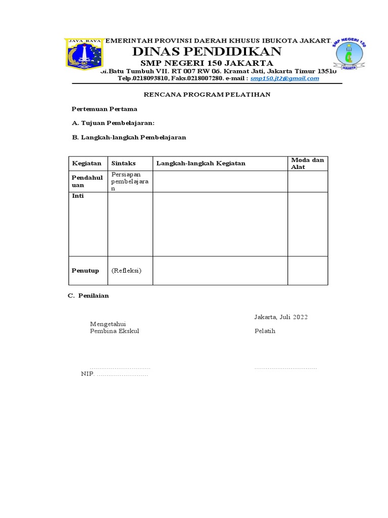 Contoh Format RPP | PDF