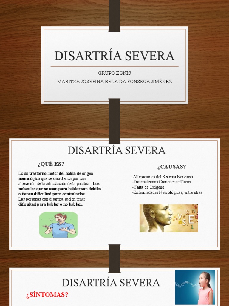 Disartría Severa: Causas y Síntomas | PDF | Medicina CLINICA ...
