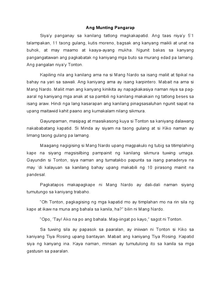 Ang Munting Pangarap | PDF