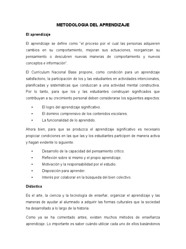 Metodologías Activas de Aprendizaje | PDF