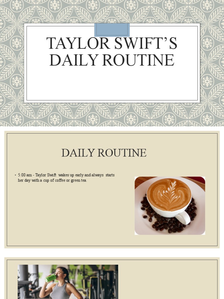 TAYLOR SWIFT's Daily Routine | PDF