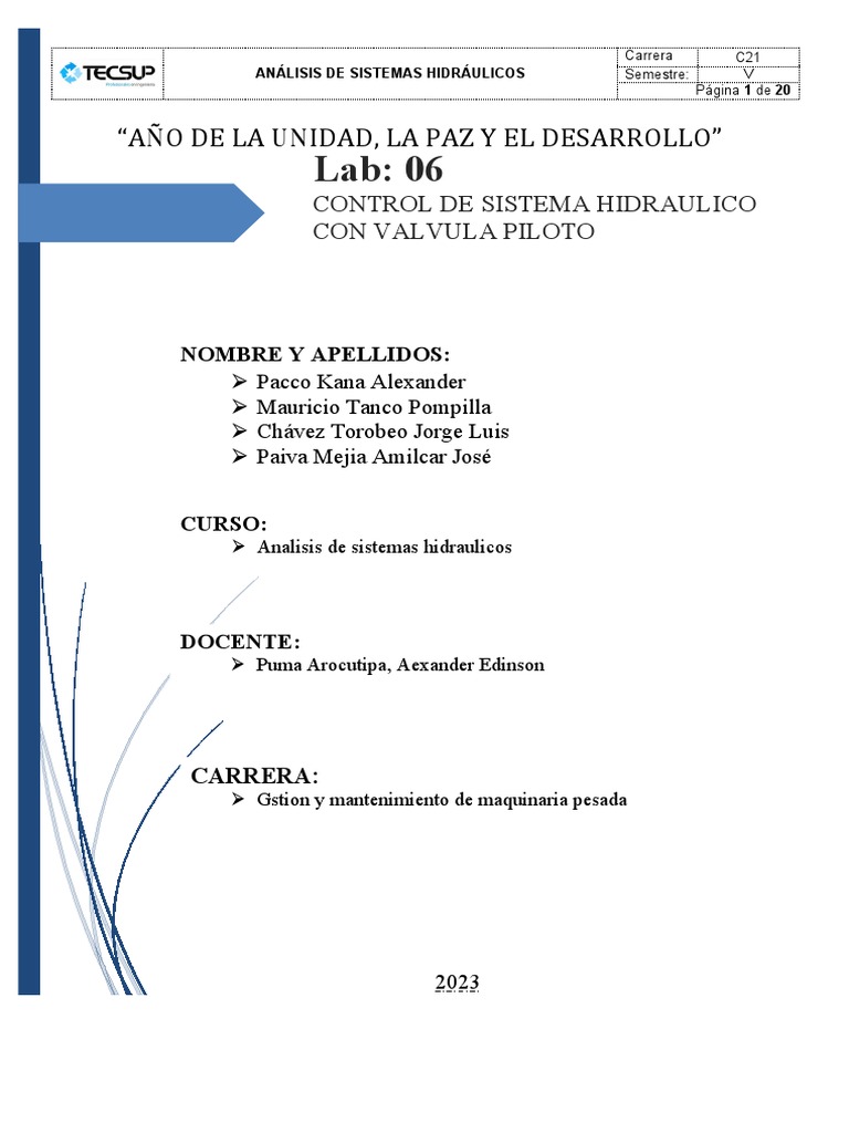 Glab - s06 - Gmerello - 2023-01 | PDF | Valve | Pump