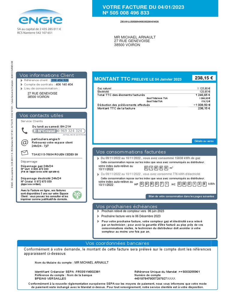 Facture - Engie 5678 Trouve | PDF