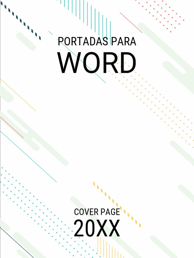 Portada Creativa para Word 2 | PDF