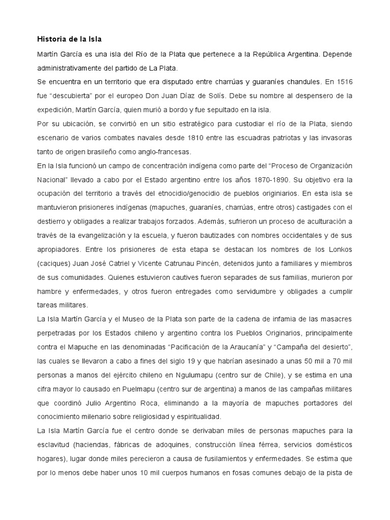 Historia De La Isla Pdf