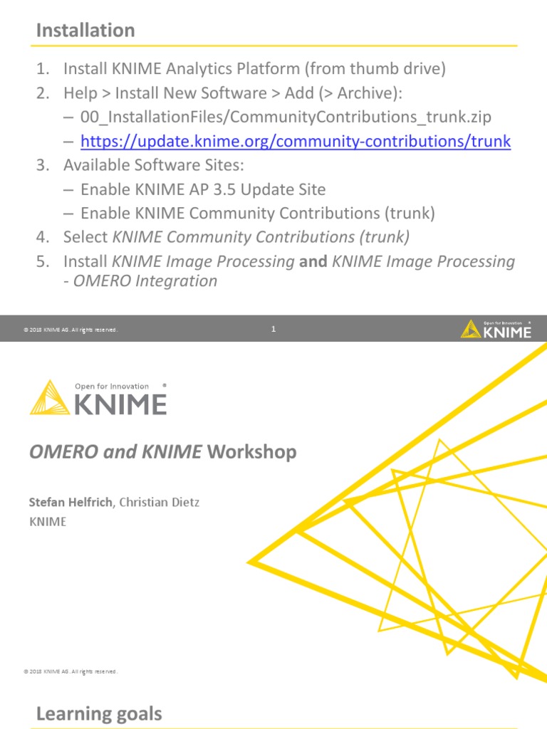 Omero Knime | PDF | Information Technology | Application Software