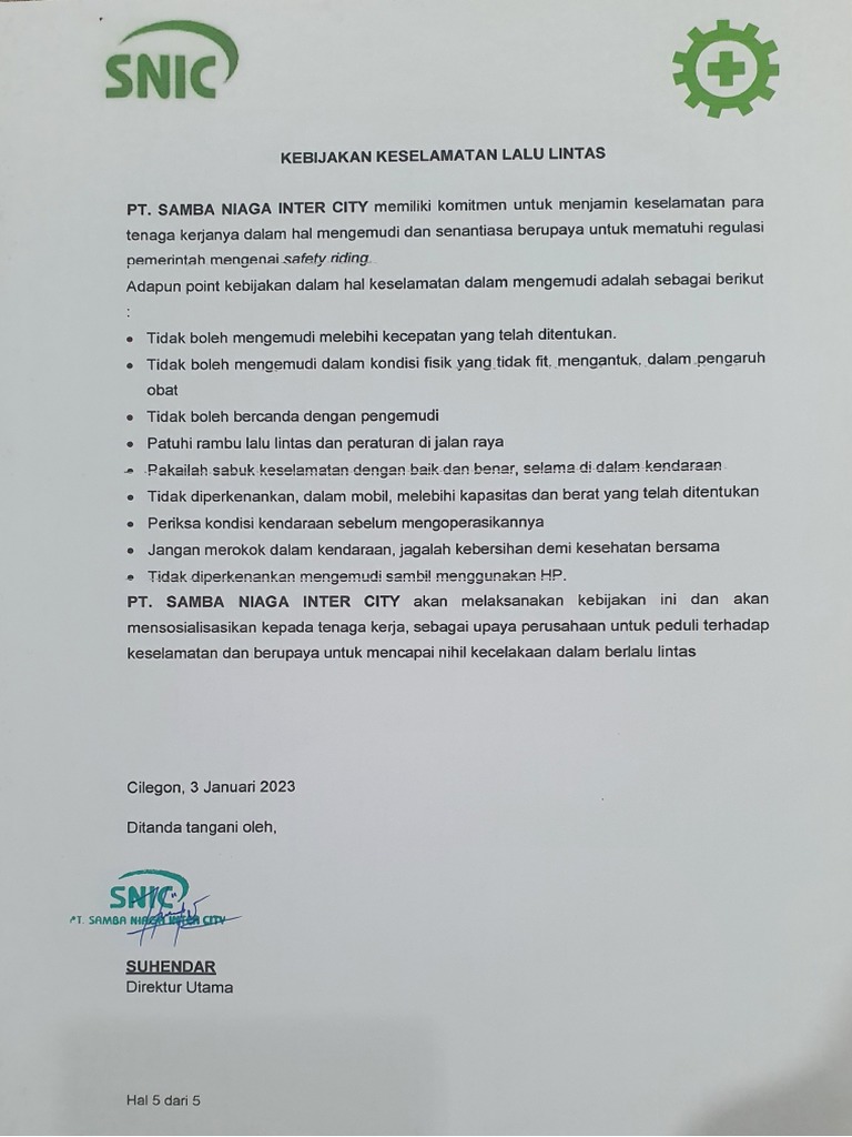 Kebijakan K3L 1 | PDF