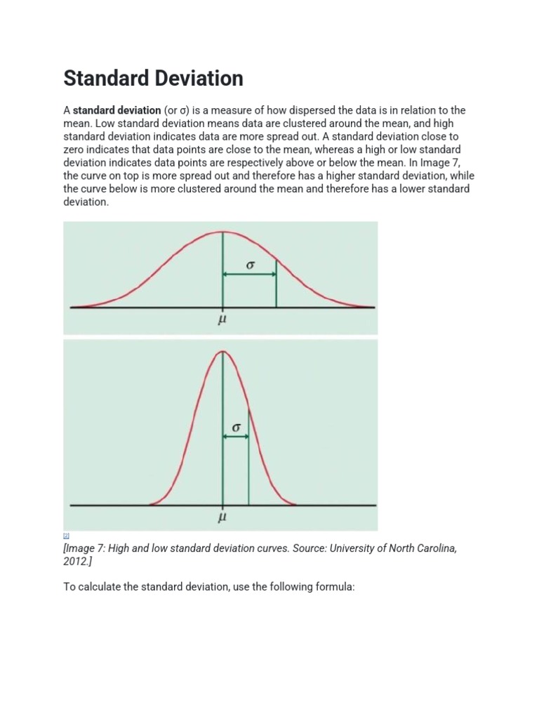 Standard Deviation | PDF | Standard Deviation | Statistics