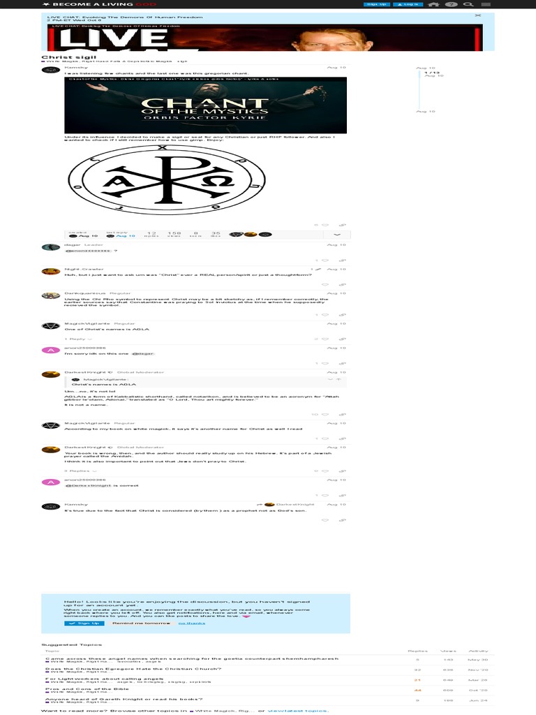 Christ Sigil - White Magick, Right Hand Path & Sephirothic Magick ...