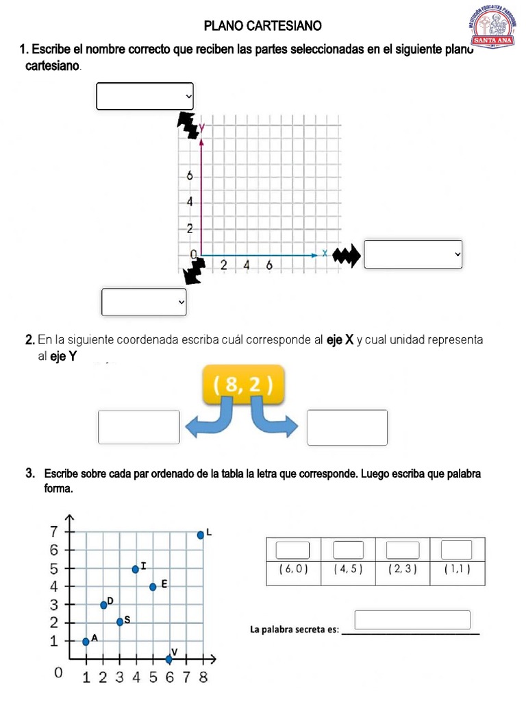 PLANO CARTESIANO 5to Grado | PDF