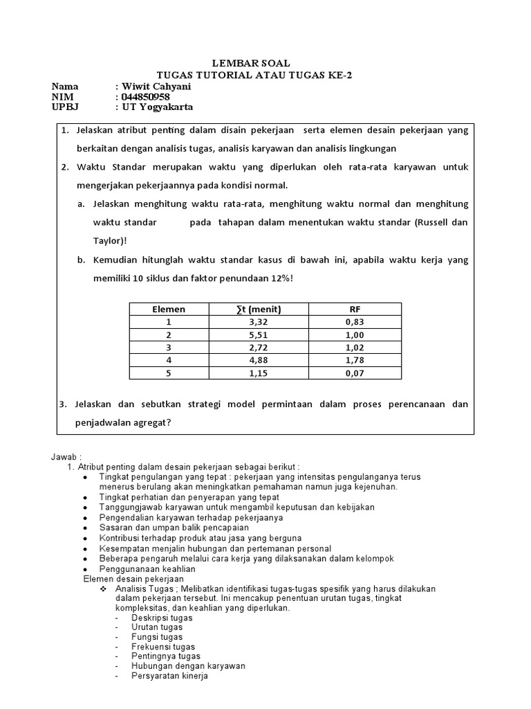 Soal EKMA4215 Tugas2 | PDF