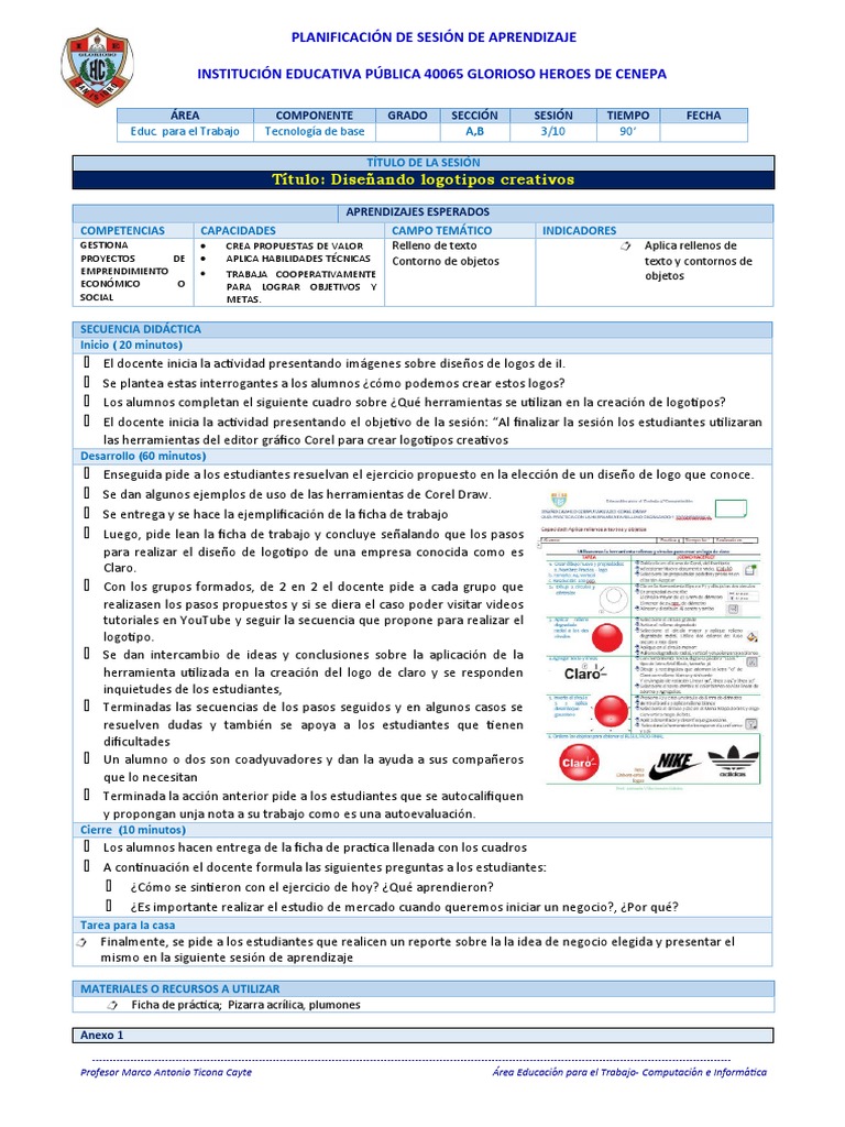 Ept 4 Unidad1 IB Corel Logos Claro | PDF | Maestros | Modificación de comportamiento