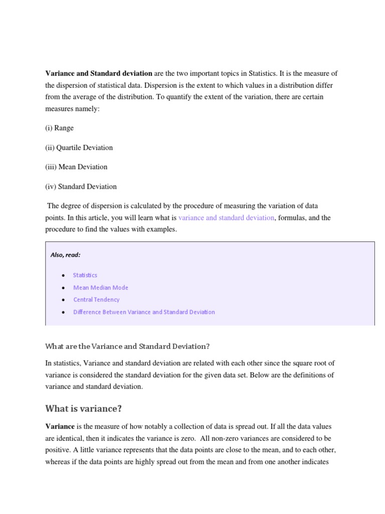 Standard Deviation Made Easy | PDF | Standard Deviation | Variance Standard Deviation Made Easy | PDF | Standard Deviation | Variance